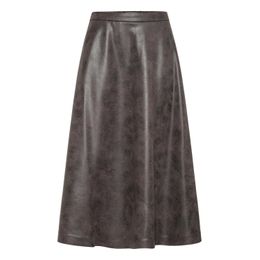 Midirock B.Young "Rock BYDIMION", Damen, Gr. 36, braun (braun vegan leather mix), Obermaterial: 95% Polyester PES. 5% Elasthan EL., R&ouml;cke