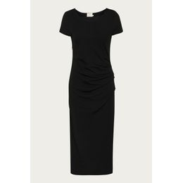 Midikleid Kaffe "Kleid KAmira", Damen, Gr. M, N-Gr, schwarz (schwarz deep), Obermaterial: 65% Viskose CV. 28% Polyester PES. 7% Elasthan EL., Kleider Midikleid