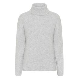 Strickpullover Cream "Strickpullover CRStarfi", Damen, Gr. M-L, grau (light grau melange), Obermaterial: 97% Polyester PES. 3% Elasthan EL., Pullover Strickpullover