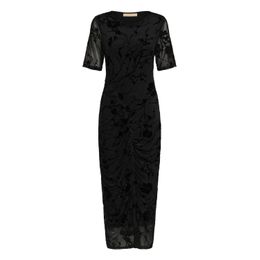 Midikleid Culture "Kleid CUkitti", Damen, Gr. M, N-Gr, schwarz, Obermaterial: 90% Polyester PES. 10% Elasthan EL., Kleider Midikleid