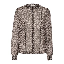 Langarmbluse Cream "Langarm-Bluse CRYuna", Damen, Gr. 34, beige (natrual animal spots), Obermaterial: 100% Polyester PES., Blusen