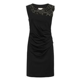 Midikleid Kaffe "Kleid India", Damen, Gr. S, N-Gr, schwarz (schwarz deep), Obermaterial: 80% Polyester PES. 17% Viskose CV. 3% Elasthan EL., Kleider Midikleid
