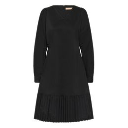 Midikleid Culture "Kleid CUolana", Damen, Gr. L, N-Gr, schwarz, Obermaterial: 65% Baumwolle CO. 33% Polyester PES. 2% Elasthan EL., Kleider Midikleid