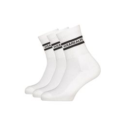alife and kickin Tennissocken ALIFE & KICKIN, Damen, Gr. 35-38, brilliant wei&szlig;, 75% Baumwolle, 20% Polyester, 3% Polyamid, 2% Elasthan, Socken Tennissocken, sportliche Tennissocken mit Streifen, aus Baumwolle mit weichem Bund