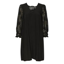 Midikleid Culture "Kleid CUasmine", Damen, Gr. M, N-Gr, schwarz, Obermaterial: 65% Viskose CV. 35% Polyester PES., Kleider Midikleid