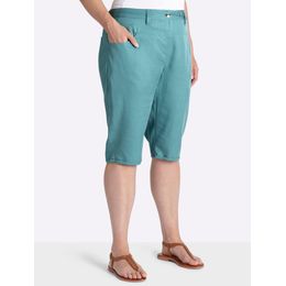Bermudas sheego, Damen, Gr. 46, Normalgr&ouml;&szlig;en, ozean, 100% Lyocell, unifarben, Hosen Bermudas