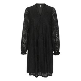 Midikleid Culture "Kleid CUolu", Damen, Gr. L, N-Gr, schwarz, Obermaterial: 70% Polyamid PA. 30% Baumwolle CO., Kleider Midikleid