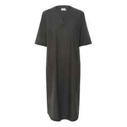 Midikleid Kaffe "Kleid BPkia", Damen, Gr. M, N-Gr, schwarz (turbulence), Obermaterial: 85% Baumwolle CO. 15% Leinen LI., Kleider Midikleid