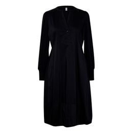 Midikleid Culture "Kleid CUantoinett", Damen, Gr. L, N-Gr, schwarz, Obermaterial: 65% Baumwolle CO. 33% Polyester PES. 2% Elasthan EL., Kleider Midikleid