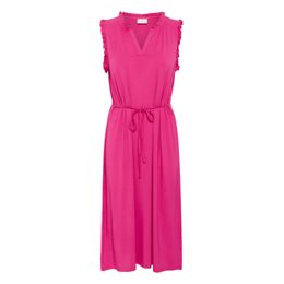 Midikleid Kaffe "Kleid KAmaria", Damen, Gr. L, N-Gr, pink (very berry), Obermaterial: 95% Viskose CV. 5% Elasthan EL., Kleider Midikleid