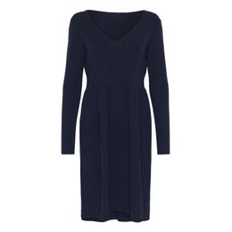 Midikleid Culture "Kleid CUjaniz", Damen, Gr. L, N-Gr, blau (salute), Obermaterial: 81% Polyester Pol. recyc.. 19% Polyamid PA., Kleider Midikleid
