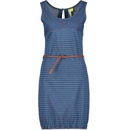 alife and kickin Sommerkleid ALIFE & KICKIN, Damen, Gr. L, Normalgr&ouml;&szlig;en, schwarz denim, 95% Baumwolle, 5% Elasthan, Rundhals, Kleider Sommerkleid