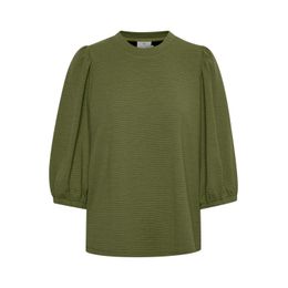 Langarmbluse Kaffe "Langarm-Shirt KAjanna", Damen, Gr. M, gr&uuml;n (capulet olive), Obermaterial: 75% Polyester PES. 22% Viskose CV. 3% Elasthan EL., Blusen