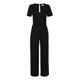 Jumpsuit Ichi "Overall IXMILA", Damen, Gr. M, N-Gr, schwarz, Obermaterial: 95% Polyester PES. 5% Elasthan EL., Overalls Jumpsuit