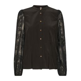 Langarmhemd Culture "Langarm - Hemd CUasmine", Damen, Gr. M, N-Gr, schwarz, Obermaterial: 65% Viskose CV. 35% Polyester PES., Hemden