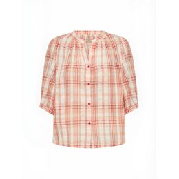 Blusentop soyaconcept "Soya Concept Shirt SC-FARUS", Damen, Gr. L, 3212c salmon combi, Obermaterial: 100% Baumwolle, Blusen Blusentop
