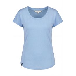 alife and kickin Rundhalsshirt ALIFE & KICKIN, Damen, Gr. L, block, fjord, 100% Baumwolle (Bio), Rundhals, Shirts Rundhalsshirt, leichtes Print Sommer-Top aus Bio-Baumwolle mit weitem U-Ausschnitt