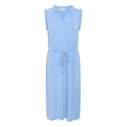 Midikleid Kaffe "Kleid KAmaria", Damen, Gr. L, N-Gr, blau (vista blau), Obermaterial: 95% Viskose CV. 5% Elasthan EL., Kleider Midikleid