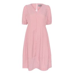 Midikleid Culture "Kleid CUabigail", Damen, Gr. M, N-Gr, wei&szlig; (wei&szlig;, rot stripe), Obermaterial: 95% Polyester PES. 5% Elasthan EL., Kleider Midikleid