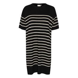 Midikleid Kaffe "Kleid KAlizza", Damen, Gr. S, N-Gr, blau (midnight, turtledove stripe), Obermaterial: 80% Viskose CV. 20% Nylon NY., Kleider Midikleid