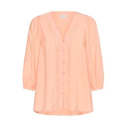 Langarmbluse Kaffe "Langarm-Bluse KAsonja", Damen, Gr. 34, orange (peach nectar), Obermaterial: 80% Viskose CV. 20% Polyamid PA., Blusen