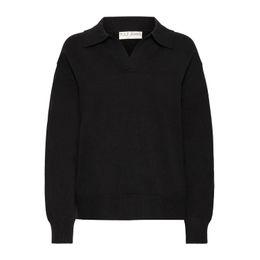Strickpullover Pulz Jeans "Strickpullover PZSTEFFI", Damen, Gr. L, schwarz (schwarz beauty), Obermaterial: 50% Viskose CV. 27% Nylon NY. 23% Polyester PES., Pullover Strickpullover