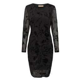 Midikleid Culture "Kleid CUpalida", Damen, Gr. L, N-Gr, schwarz, Obermaterial: 90% Polyester PES. 10% Elasthan EL., Kleider Midikleid