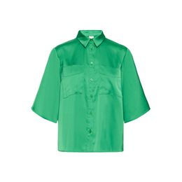 Hemdbluse Ichi "Hemd IHNIMA", Damen, Gr. 34, gr&uuml;n (pine gr&uuml;n), Obermaterial: 100% Polyester PES., Blusen Hemdbluse
