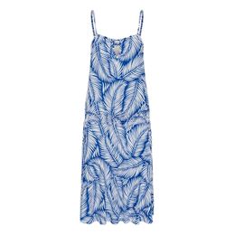 Badekleid Kaffe "Accessoires KAdahlia", Damen, Gr. L, N-Gr, schwarz (blau, chalk palm leafs), Obermaterial: 76% Viskose CV. 24% Polyester PES., Badeanz&uuml;ge