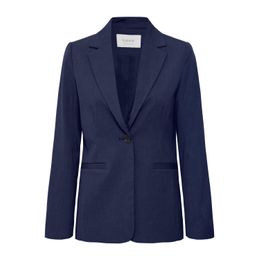 Blusenblazer B.Young "Blazer BYDANTA", Damen, Gr. 34, blau (copenhagen night), Obermaterial: 78% Polyester PES. 18% Viskose CV. 4% Elasthan EL., Blazer Blusenblazer