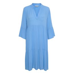 Midikleid Kaffe "Kleid KAmarianah", Damen, Gr. 34, N-Gr, blau (french blau), Obermaterial: 100% Viskose LENZING ECOVERO CV LenzEcov., Kleider Midikleid