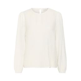 Langarmbluse Kaffe "Langarm-Bluse KAvivy", Damen, Gr. 40, wei&szlig; (chalk), Obermaterial: 85% Viskose CV. 15% Polyamid PA., Blusen