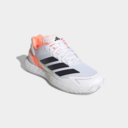 Tennisschuh adidas Performance "DEFIANT SPEED 2 CLAY", Herren, Gr. 43, wei&szlig; (cloud wei&szlig;, core schwarz, lucid orange), Synthetik, Textil, Schuhe, Sandplatzschuhe f&uuml;r Aschepl&auml;tze