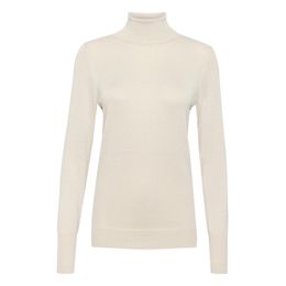 Strickpullover Kaffe "Strickpullover KAregina", Damen, Gr. L, beige (sand dollar), Obermaterial: 70% Viskose CV. 20% Nylon NY. 10% Polyester PES., Pullover Strickpullover