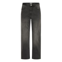 Regular-fit-Jeans Ichi "Jeans IHTWIGGY", Damen, Gr. 25, N-Gr, grau (washed grau), Obermaterial: 98% Baumwolle CO. 2% Elasthan EL., Jeans