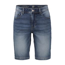 Bermudas Lerros, Herren, Gr. 32, N-Gr, mid blau used, Denim/Jeans, Obermaterial: 98% Baumwolle, 2% Elasthan, unifarben, normal kniefrei, Hosen Bermudas, Jeans-Bermudas mit Stretch