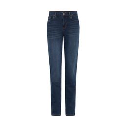 Regular-fit-Jeans Pulz Jeans "Jeans PZEMMA", Damen, Gr. 29, L&auml;nge 32, blau (dunkelblau denim), Obermaterial: 91% Baumwolle CO. 6% Polyester PES. 3% Elasthan EL., Jeans