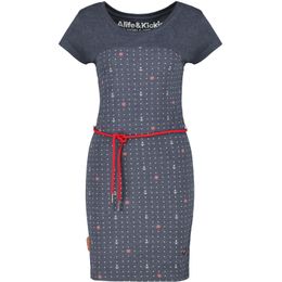 alife and kickin Blusenkleid ALIFE & KICKIN, Damen, Gr. M, Normalgr&ouml;&szlig;en, marine, 65% Baumwolle, 35% Polyester, Rundhals, Kleider Blusenkleid