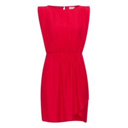 Midikleid Kaffe "Kleid KAteri", Damen, Gr. 42, N-Gr, rot (true rot), Obermaterial: 80% Viskose CV. 20% Polyamid PA., Kleider Midikleid