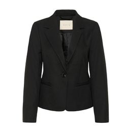 Blusenblazer Kaffe "Blazer KAsofia", Damen, Gr. 44, schwarz (schwarz deep), Obermaterial: 95% Polyester PES. 5% Elasthan EL., Blazer Blusenblazer