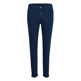 Regular-fit-Jeans Kaffe "Jeans KAvicky", Damen, Gr. 34, N-Gr, blau (dunkelblau denim), Obermaterial: 73% Baumwolle CO. 25% Polyester PES. 2% Elasthan EL., Jeans
