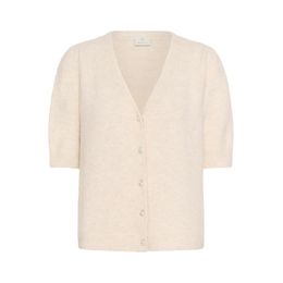 Strickpullover Kaffe "Strickpullover KAmarina", Damen, Gr. L, beige (sandshell cc), Obermaterial: 53% Polyester PES. 39% Polyacryl PAN. 5% Wolle mw. 3% Elasthan EL., Pullover Strickpullover