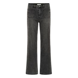Regular-fit-Jeans Kaffe "Jeans KAbrook", Damen, Gr. 27, L&auml;nge 32, grau (grau vintage wash), Obermaterial: 75% Baumwolle CO. 13% Viskose CV. 10% Polyester PES. 2% Elasthan EL., Jeans