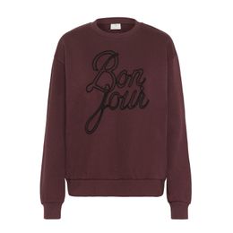 Sweatshirt Kaffe "Sweatshirt KAberta", Damen, Gr. S, braun (fudge), Obermaterial: 65% Baumwolle CO. 35% Polyester PES., Sweatshirts Sweatshirt