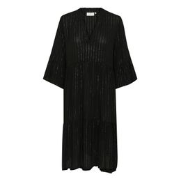 Midikleid Kaffe "Kleid KAliv", Damen, Gr. 34, N-Gr, schwarz (schwarz deep), Obermaterial: 100% Viskose LENZING ECOVERO CV LenzEcov., Kleider Midikleid