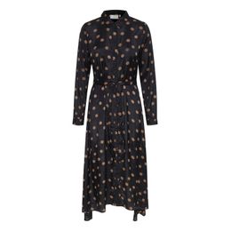 Midikleid Kaffe "Kleid KAoline", Damen, Gr. 34, N-Gr, schwarz (schwarz with mustang dot), Obermaterial: 50% Viskose CV. 50% Viskose LENZING ECOVERO CV LenzEcov., Kleider Midikleid