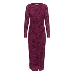 Midikleid Culture "Kleid CUalifa", Damen, Gr. L, N-Gr, rot (winetasting), Obermaterial: 90% Polyester PES. 10% Elasthan EL., Kleider Midikleid