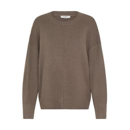 Strickpullover B.Young "Strickpullover BYMMORLA", Damen, Gr. M, braun (walnut melange), Obermaterial: 70% Viskose LENZING ECOVERO CV LenzEcov. 30% Polyamid PA., Pullover Strickpullover