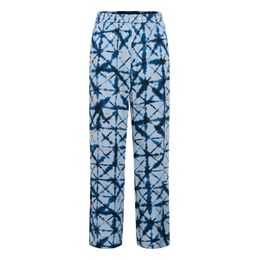 Stoffhose Culture "Hose CUmingo", Damen, Gr. L, N-Gr, blau (blau batik), Obermaterial: 100% Viskose LENZING ECOVERO CV LenzEcov., Hosen Stoffhose