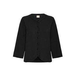 Strickjacke Fransa "Strickjacke FRBITTE", Damen, Gr. L, schwarz, Obermaterial: 39% Polyacryl PAN. 26% Polyester PES. 18% Nylon NY. 17% Viskose CV., Strickjacken Strickjacke